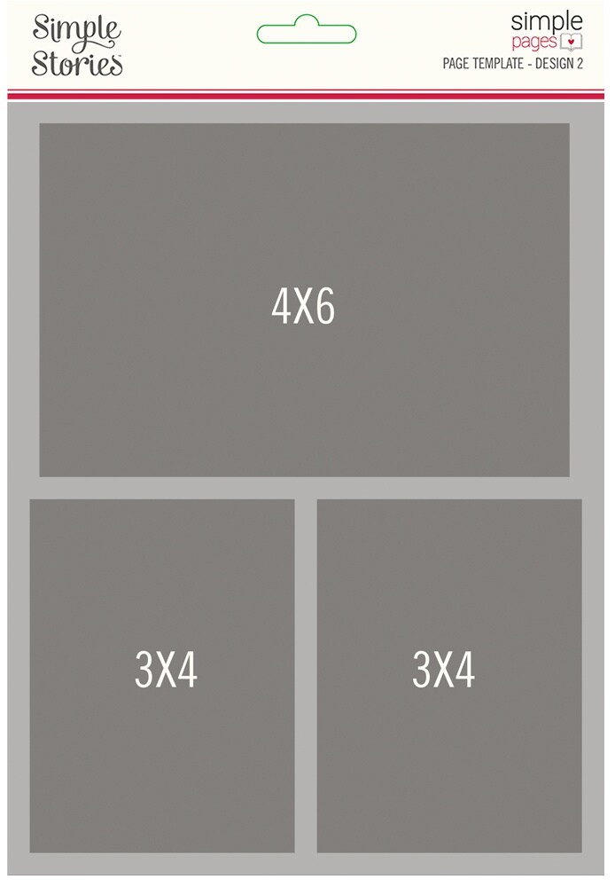 Simple Stories Simple Pages Page Template-(1) 2-3"X4" & 1-4"X6", Count ...