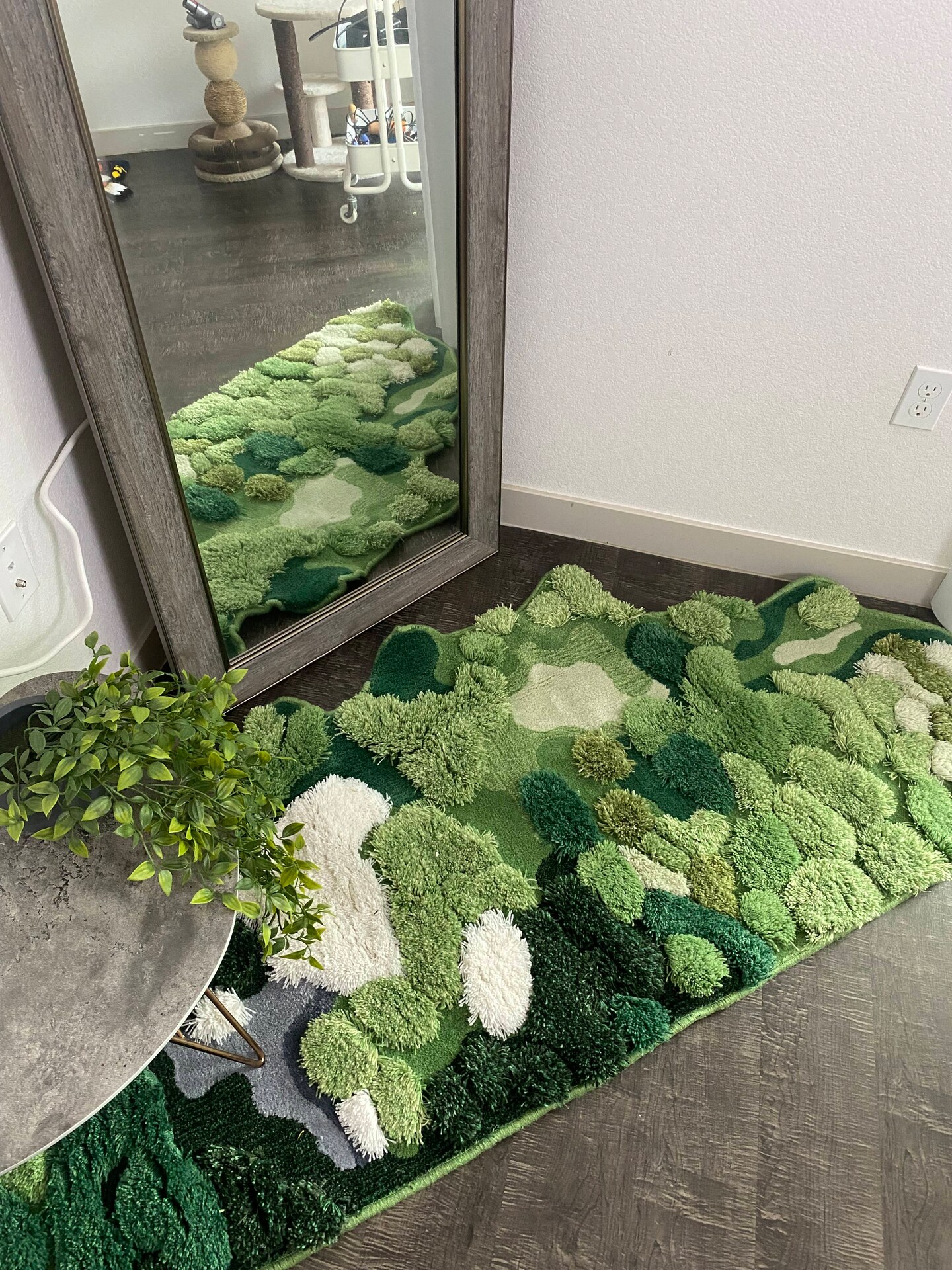 Green Moss Area Rug, Handmade Fluffy Green Rug, Moss Green Area Rug ...