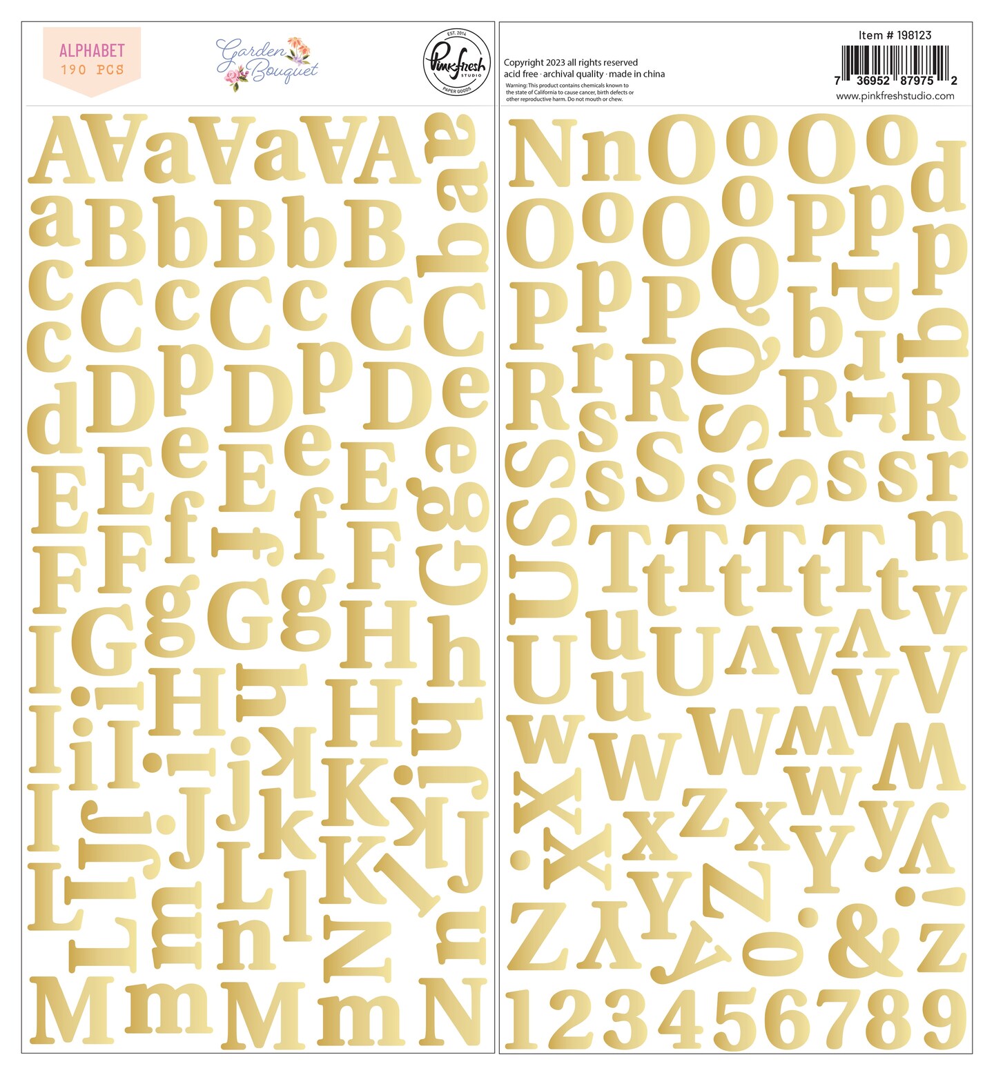 PinkFresh Puffy Alpha Stickers-Garden Bouquet | Michaels