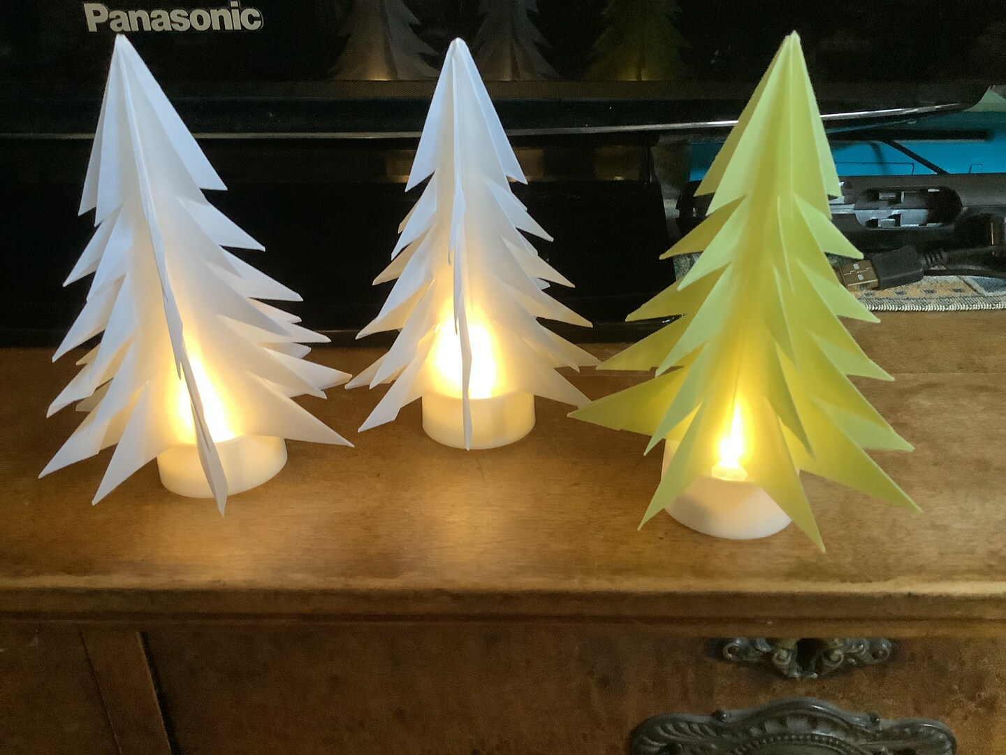 6 Origami Paper Trees with Candles | MakerPlace by Michaels