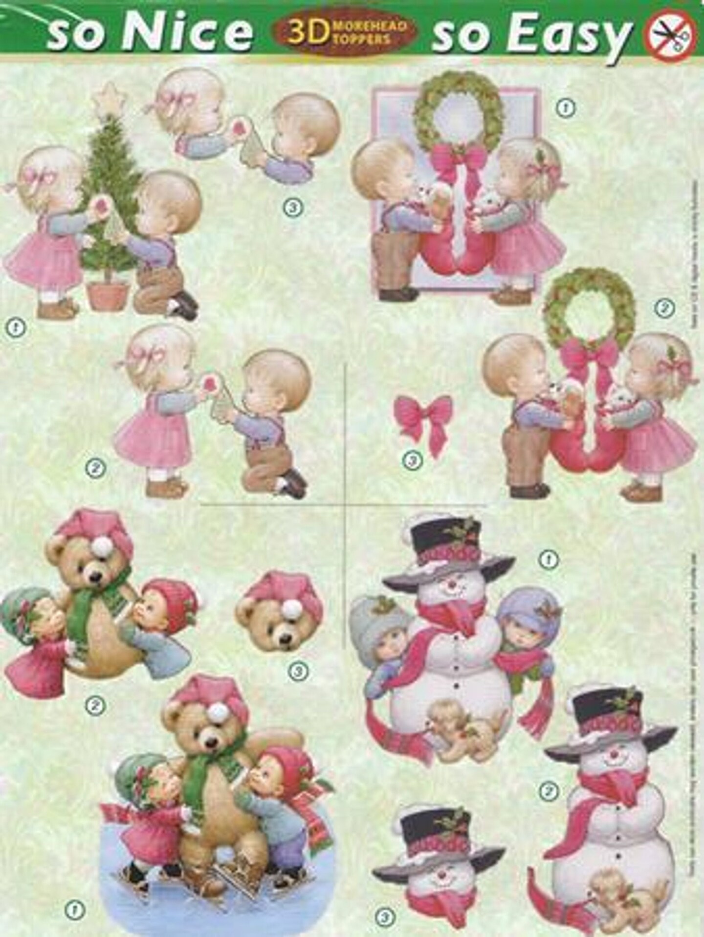 Morehead So Nice and Easy Christmas (4) - wreath, tree, snowman ...