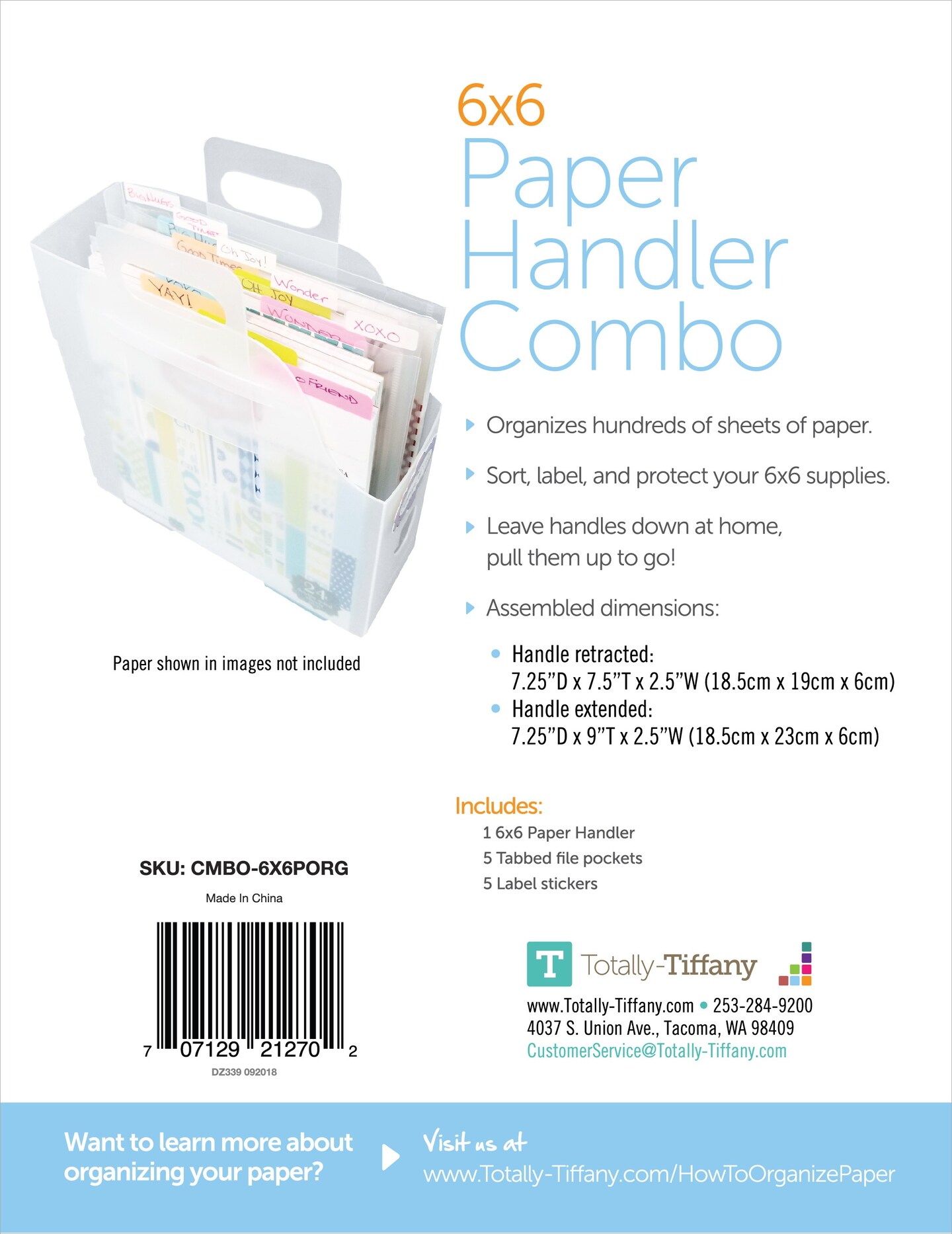 Totally-Tiffany Paper Handler Combo-6"X6" | Michaels