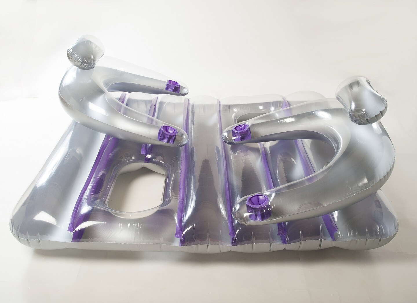 Swim Central Inflatable Purple and Gray Face-To-Face Mattress Pool Raft ...