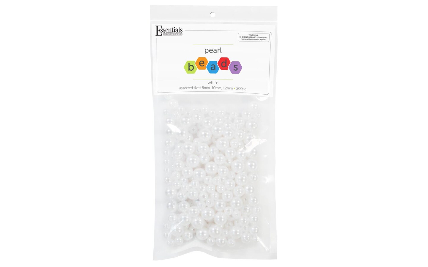 EBL Pearls Plastic Ast Size 8/10/12mm White 200pc | Michaels