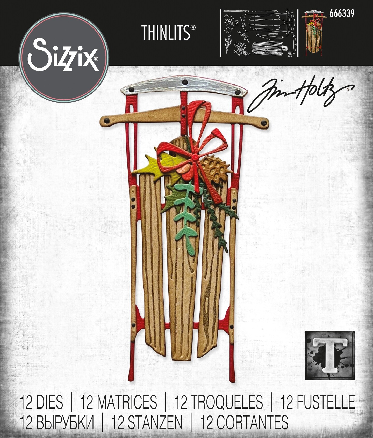 Sizzix Thinlits Dies By Tim Holtz 12/Pkg-Vintage Sled | Michaels