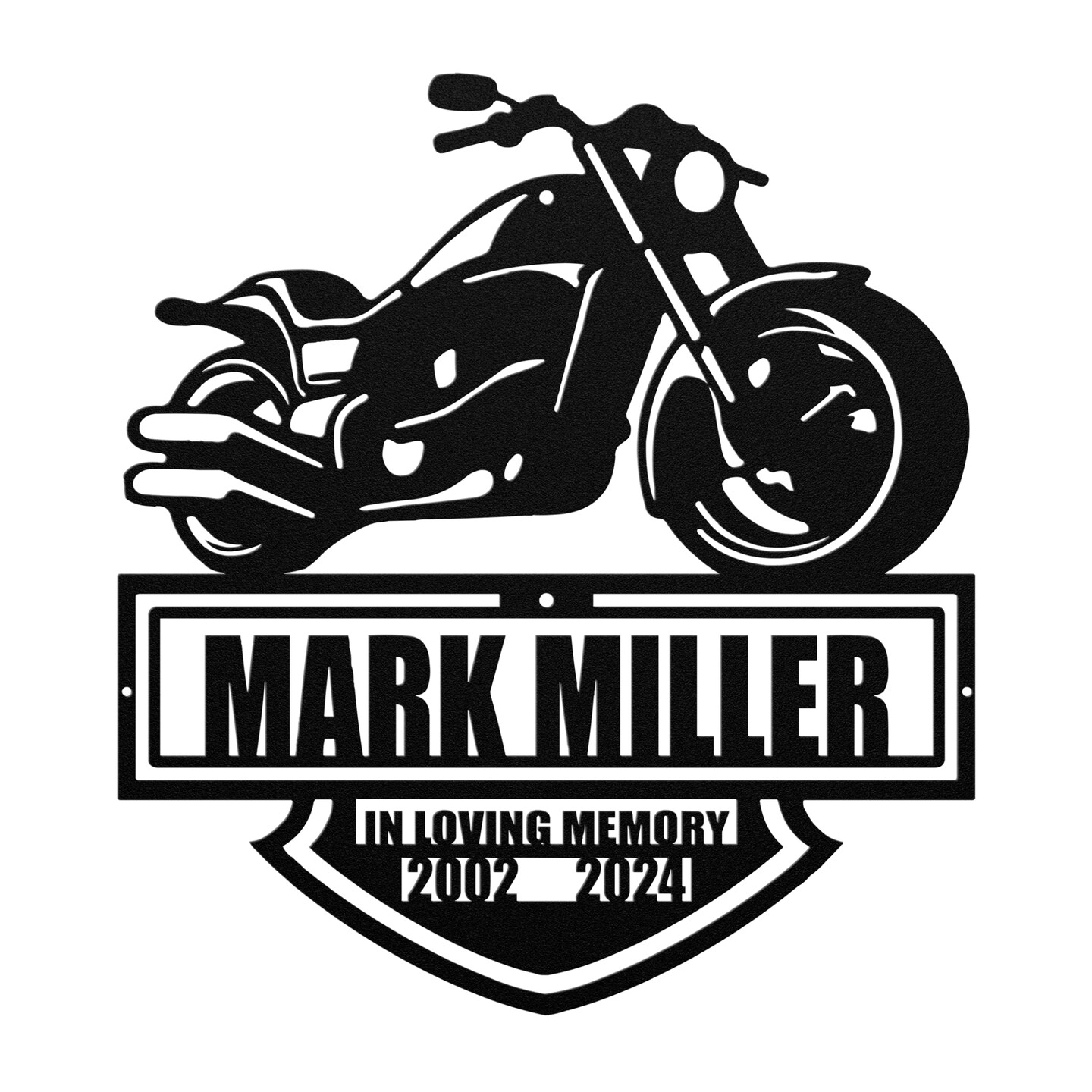 Personalize Your Heartfelt Motorcycle Memorial: A Sympathy Gift for ...