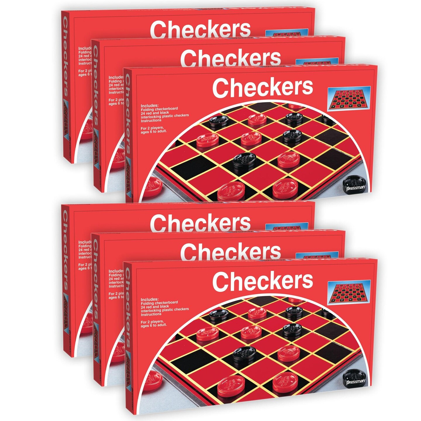 Checkers Game, Pack of 6 | Michaels