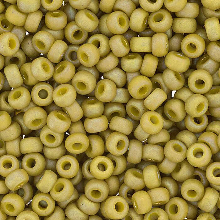 6/0 Miyuki Seed Beads, Matte Opaque Glazed Honey Bee AB, 6-4693, 10 ...