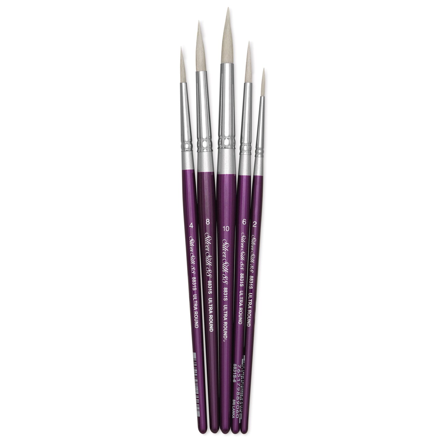 Silver Brush Silver Silk 88 Synthetic Brushes - Short Handle, Ultra ...
