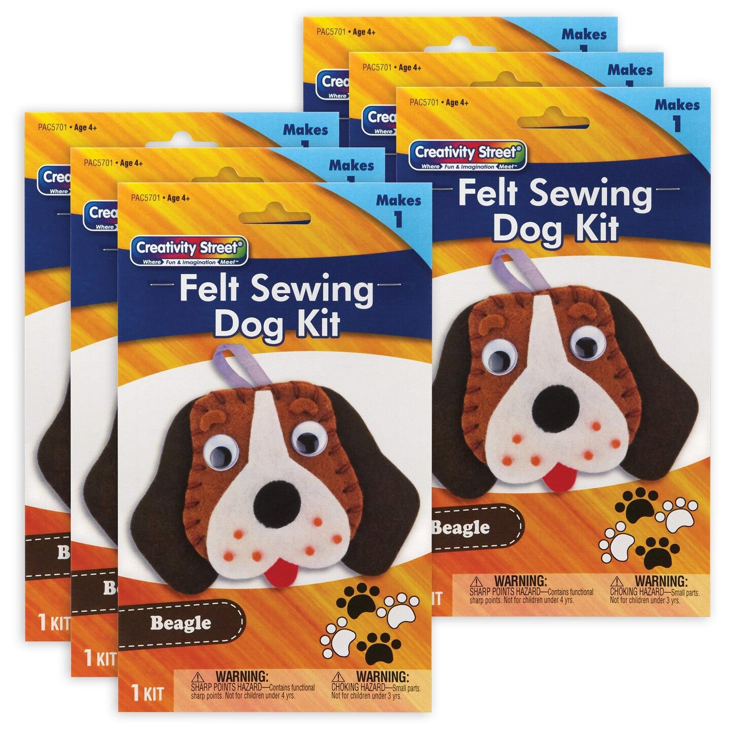 Felt Sewing Dog Kit, Beagle, 5" x 5.5" x 1", 6 Kits | Michaels