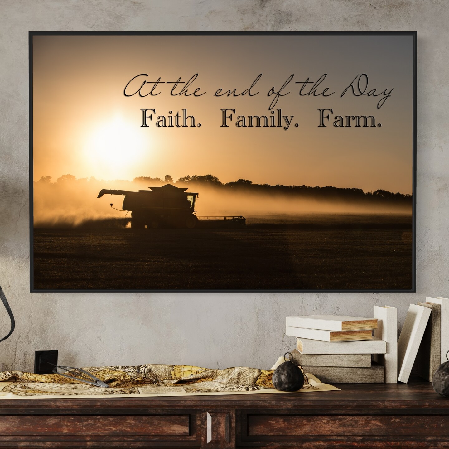 Inspirational Canvas Wall Art - Faith Family Farm - Farming and Ranch ...