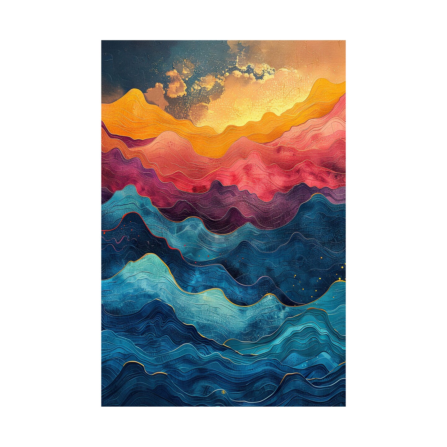 Modern Abstract Art, Office Poster, Home Decor | S14A30 | MakerPlace by ...