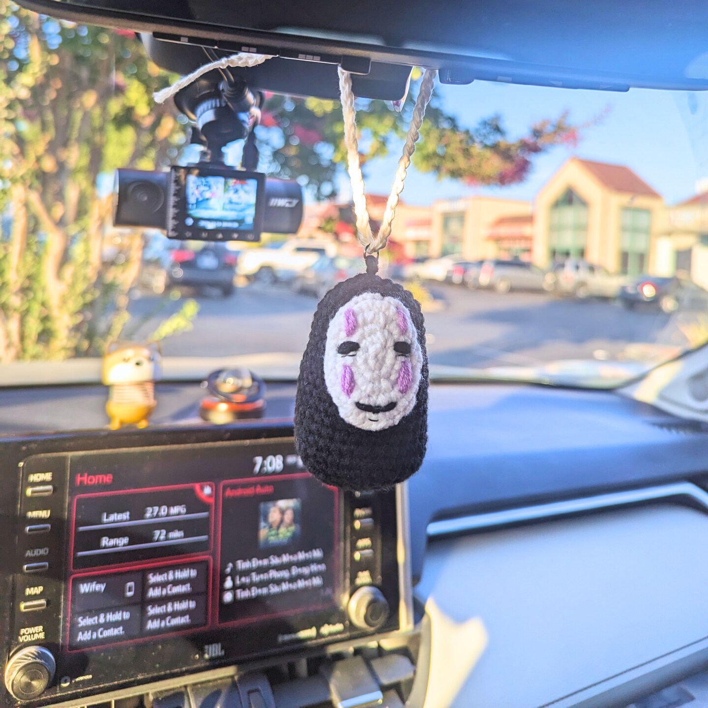 No Face Spirited Away Car Mirror Hanger | Japanese Anime Characters Fun ...