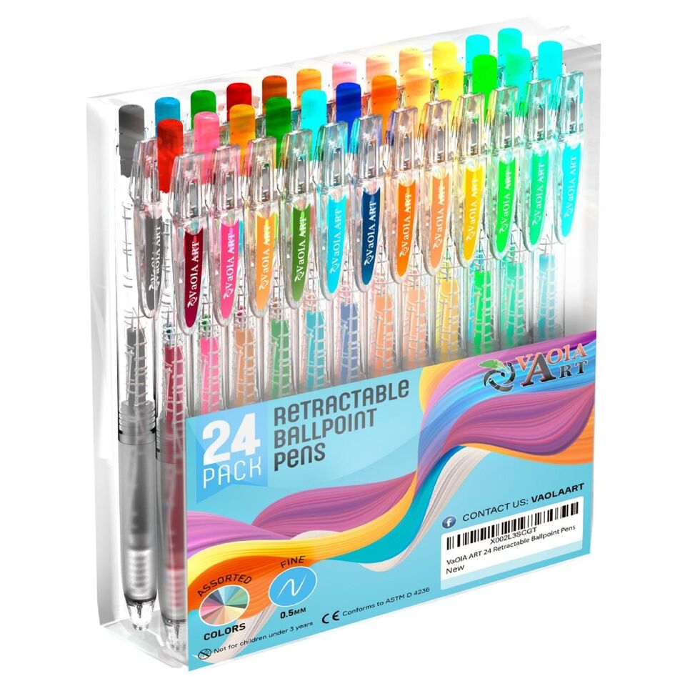 24 Colors Retractable Gel Pens | Michaels