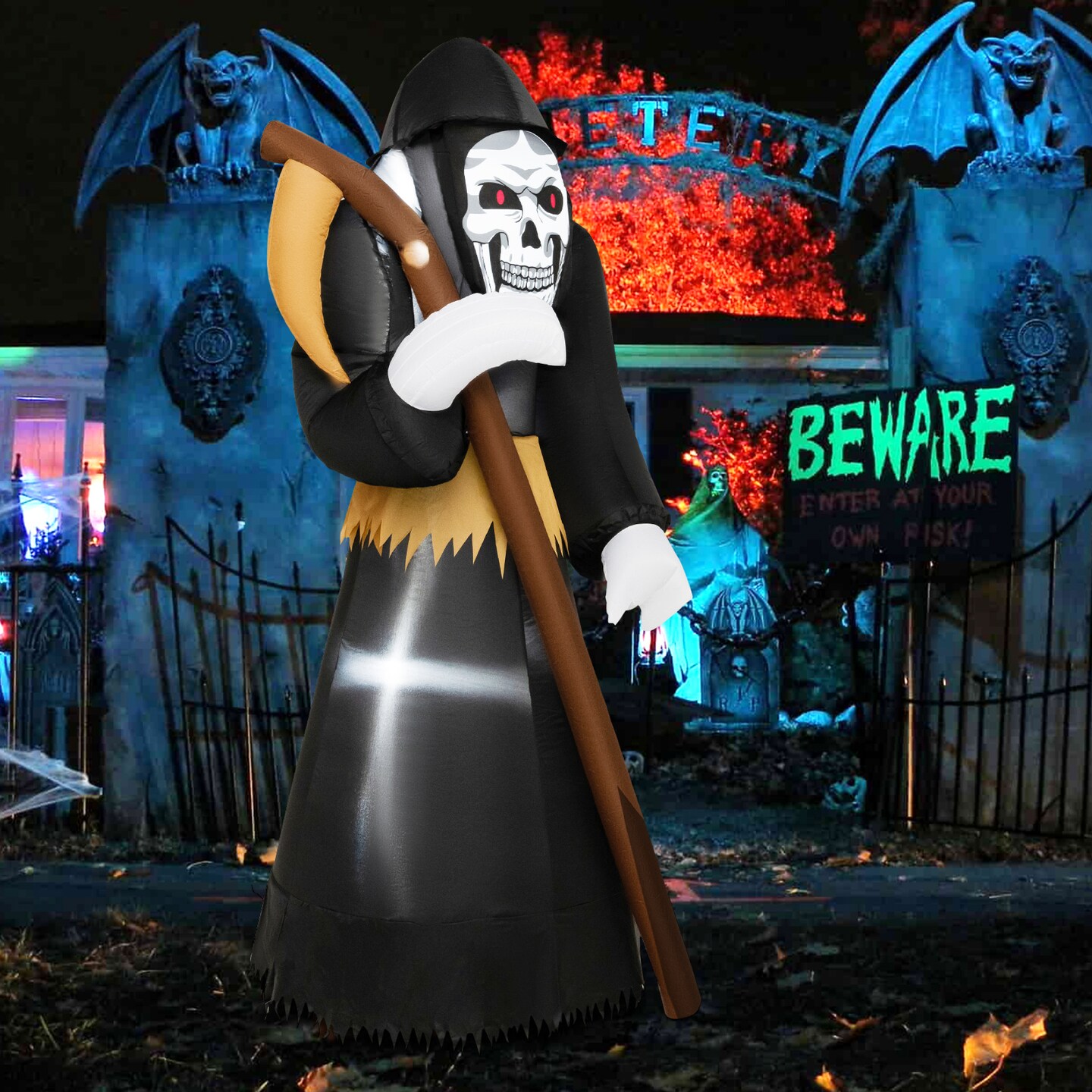 8 Feet Halloween Inflatable Grim Reaper Ghost | Michaels