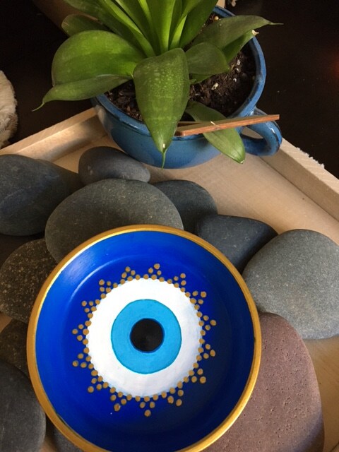 True Blue Evil Eye Tray for special jewelry, change, trinkets ...