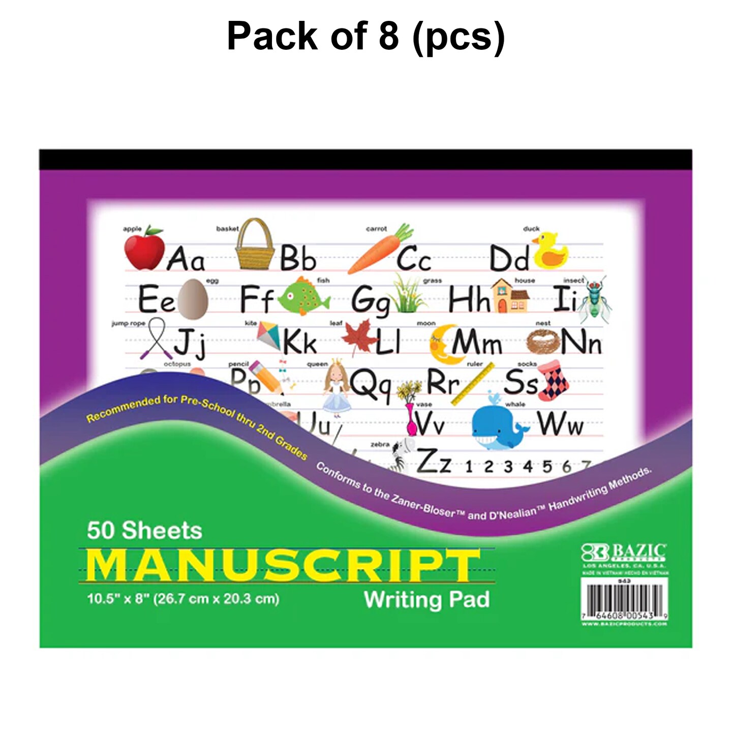 Writing Pad - Manuscript, 10.5"X 8"(50 Ct.) | MINA® | Michaels