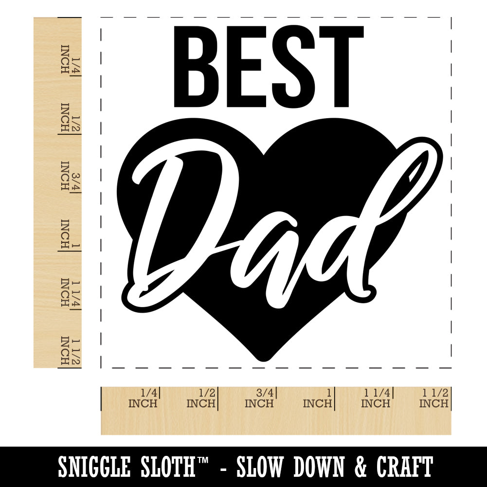 Best Dad in Heart Father's Day Self-Inking Rubber Stamp Ink Stamper ...