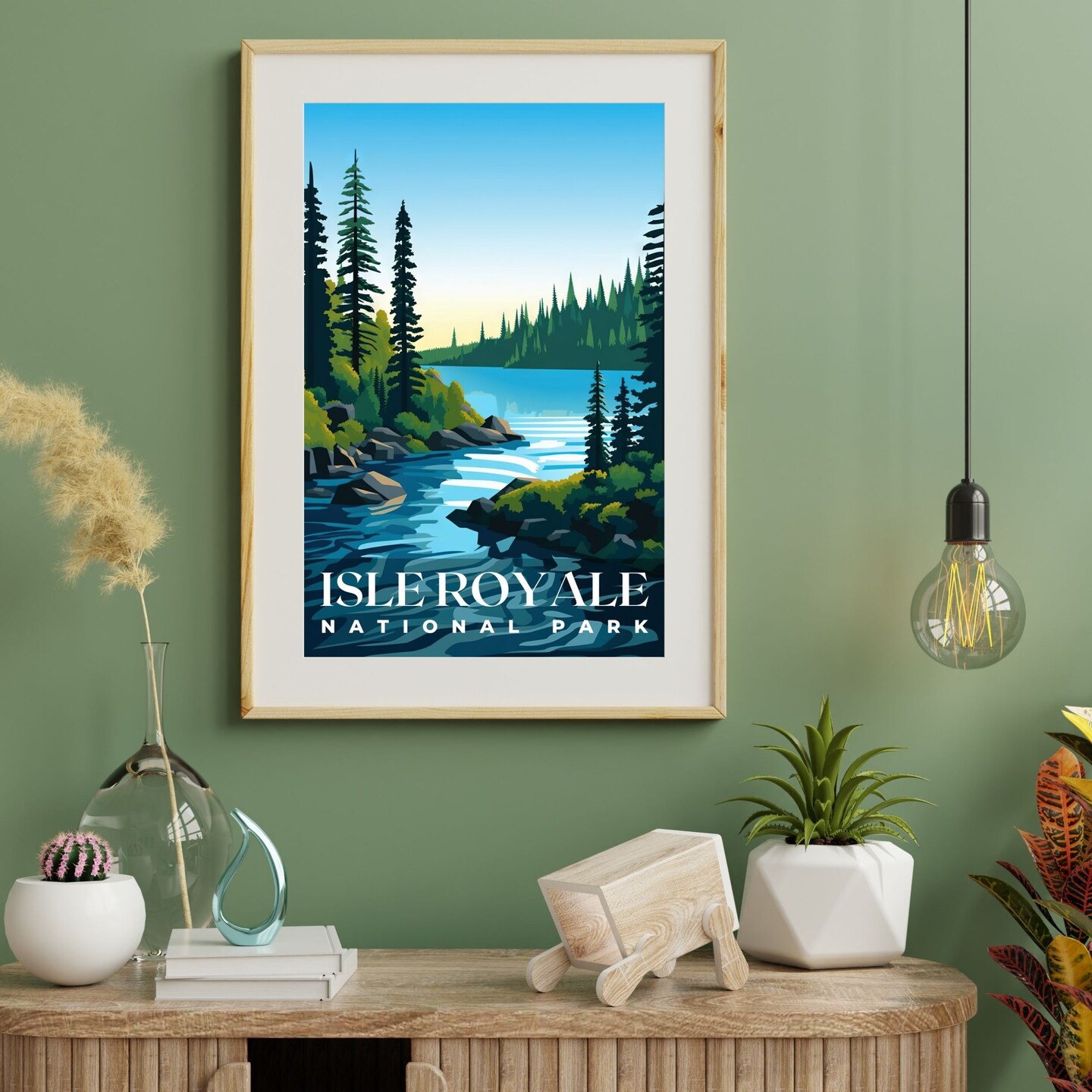 Isle Royale National Park Poster, Travel Art, Office Poster, Home Decor ...