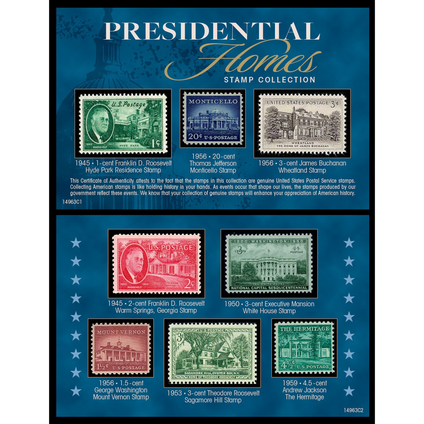 Presidential Homes Stamp Collection | Michaels