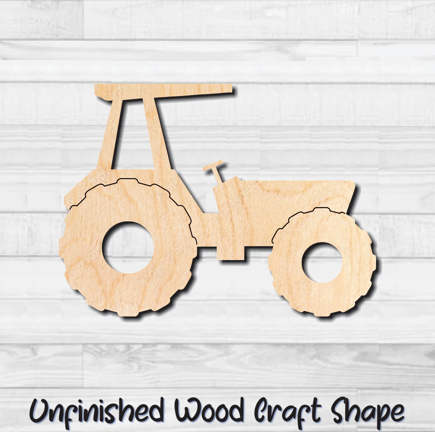 Tractor Antique Farming Farm 1 Unfinished Wood Shape Blank Laser ...