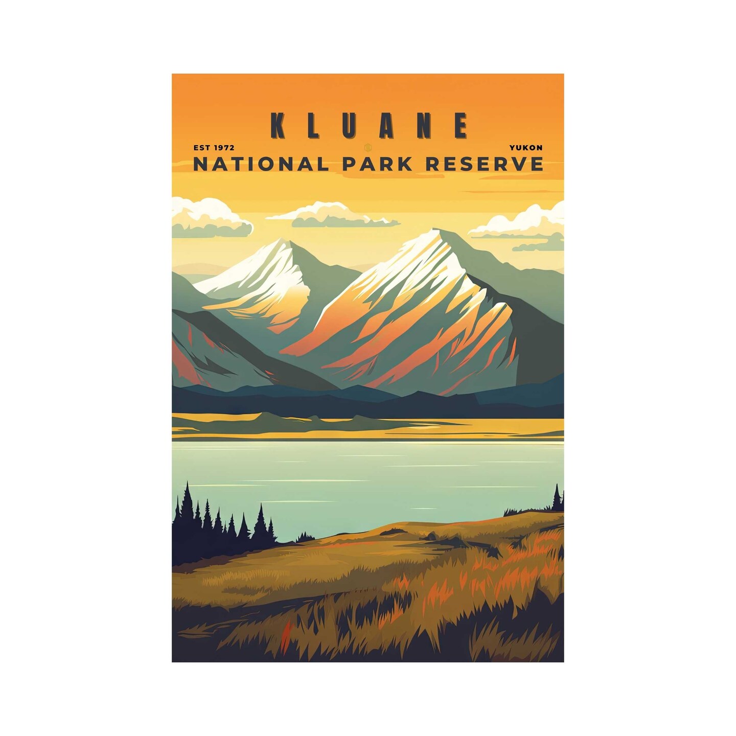 Kluane National Park Reserve Poster, Travel Print, Office Poster, Home ...