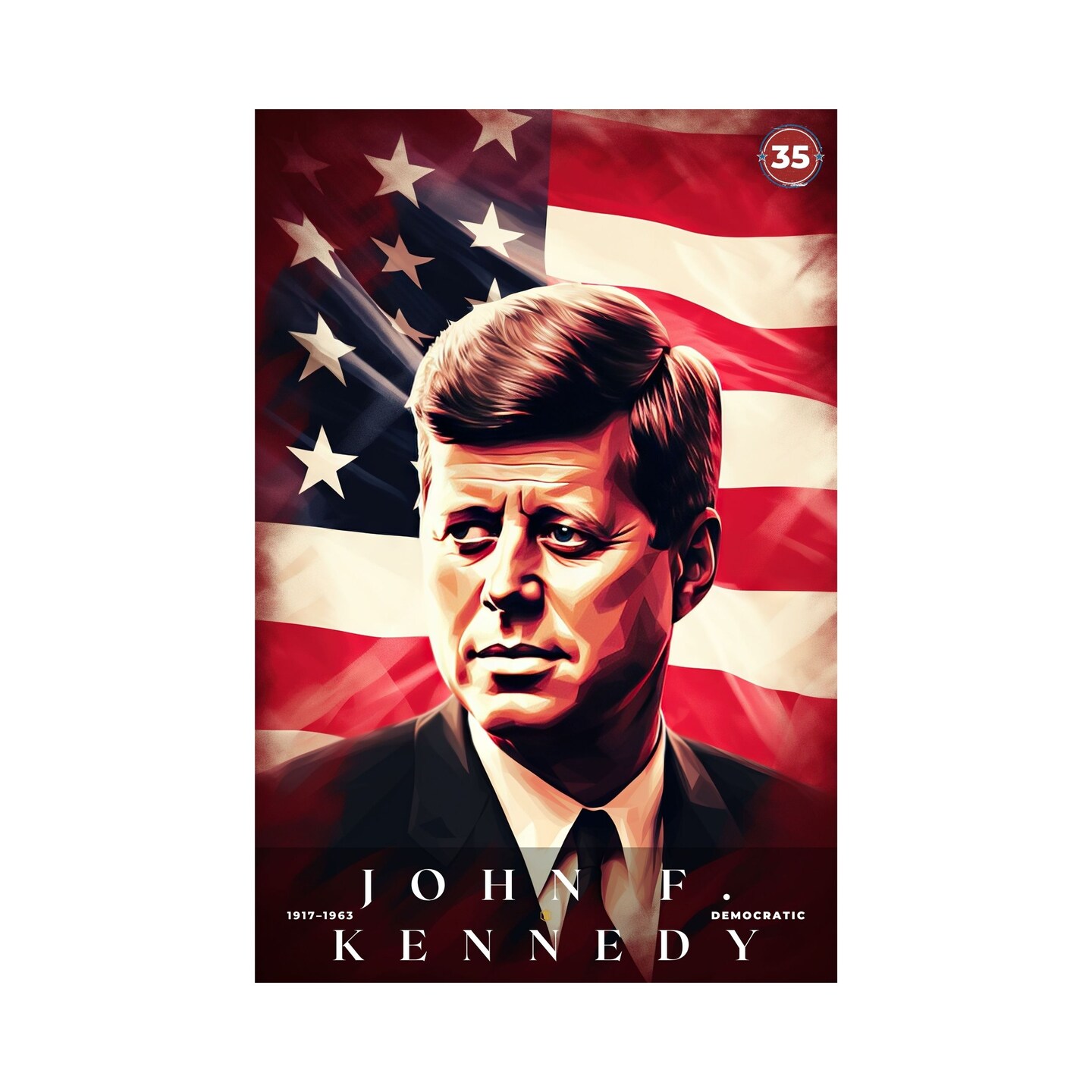John F. Kennedy Poster, US President Print, Office Poster, Home Decor ...