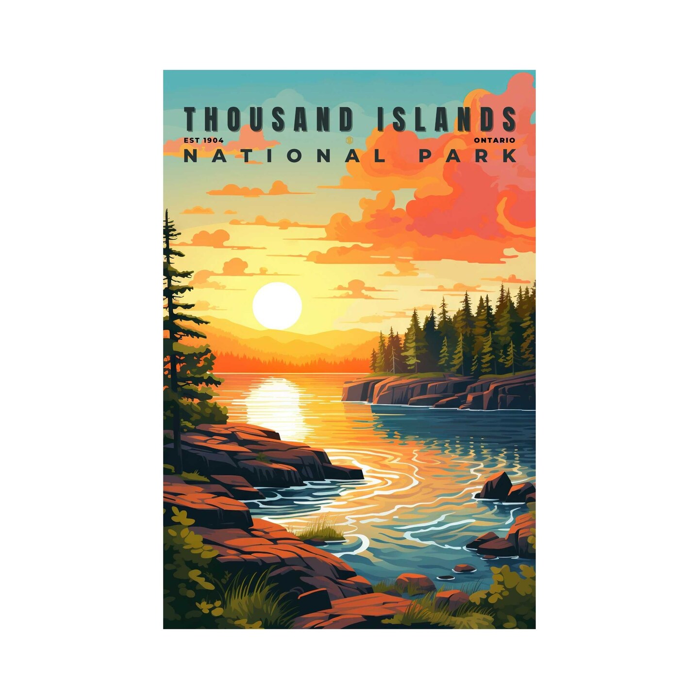 Thousand Islands National Park Poster, Travel Print, Office Poster ...