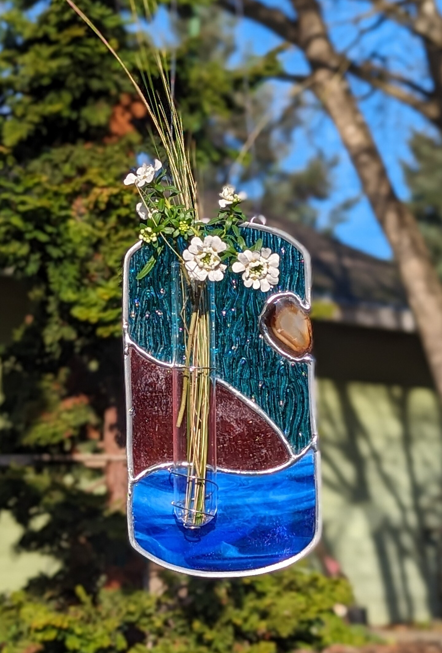 Stained Glass Plant Propagation Station with Agate | MakerPlace by Michaels