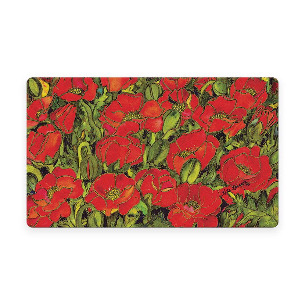 Red Poppies Door Mat (18 x 30") | Michaels