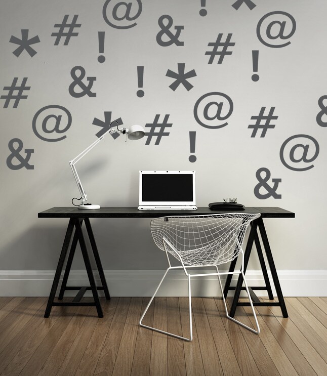 Social Media Symbols Wall Decal, Removable Dorm Decor, Gifts for ...
