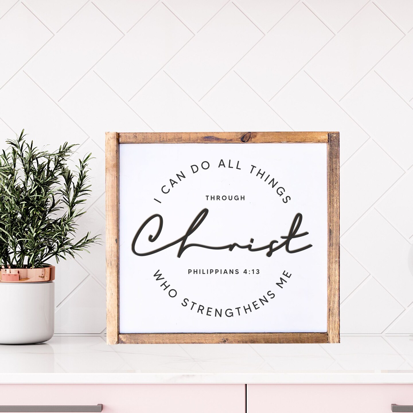 I Can Do All Things Through Christ Bible Verse Wood Sign, Christian ...