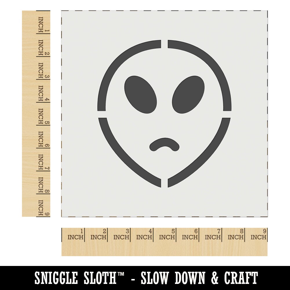 Sad Alien Emoticon Wall Cookie DIY Craft Reusable Stencil | Michaels