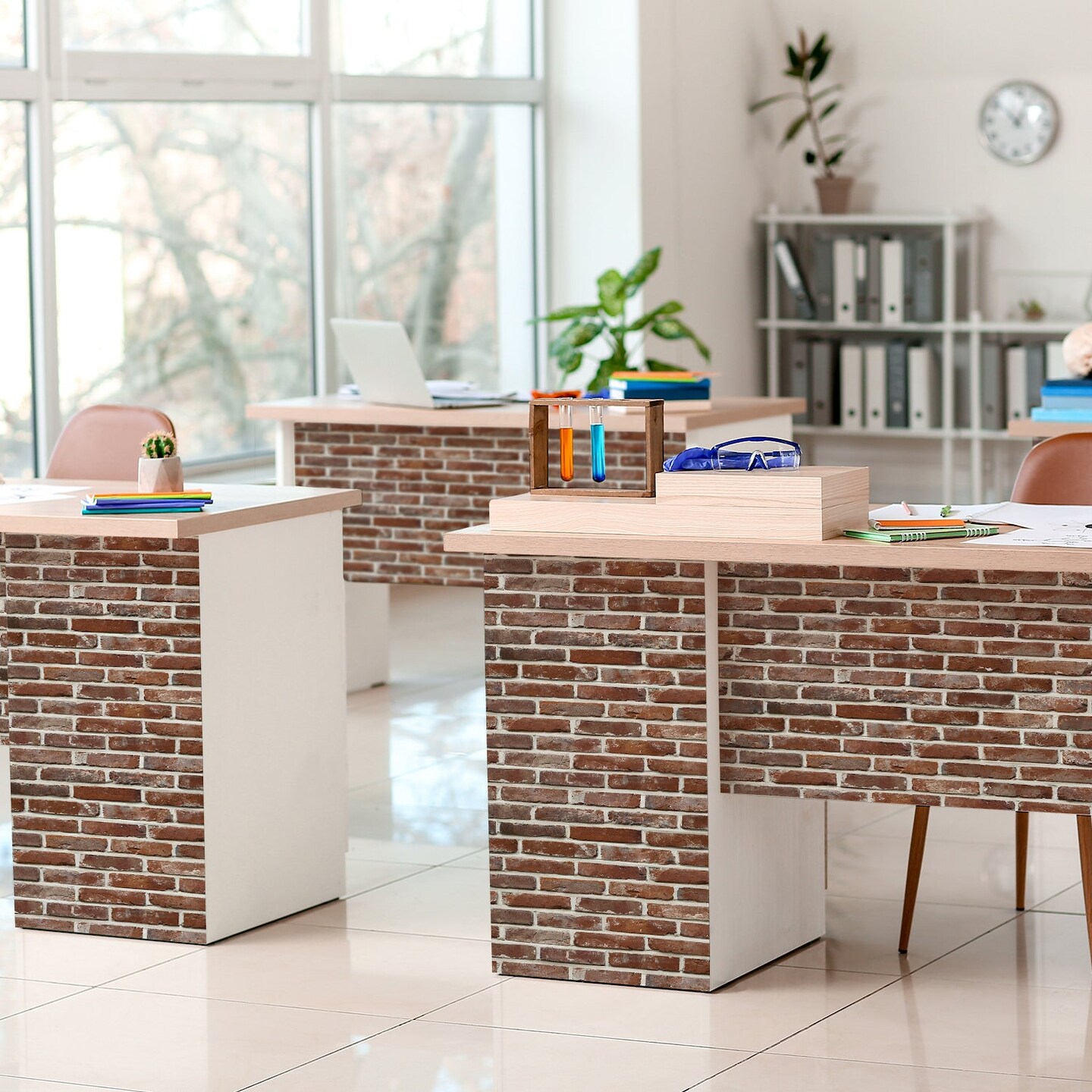 Peel and Stick Decorative Paper Roll, 17-1/2" x 10 ft, Red Brick | Michaels