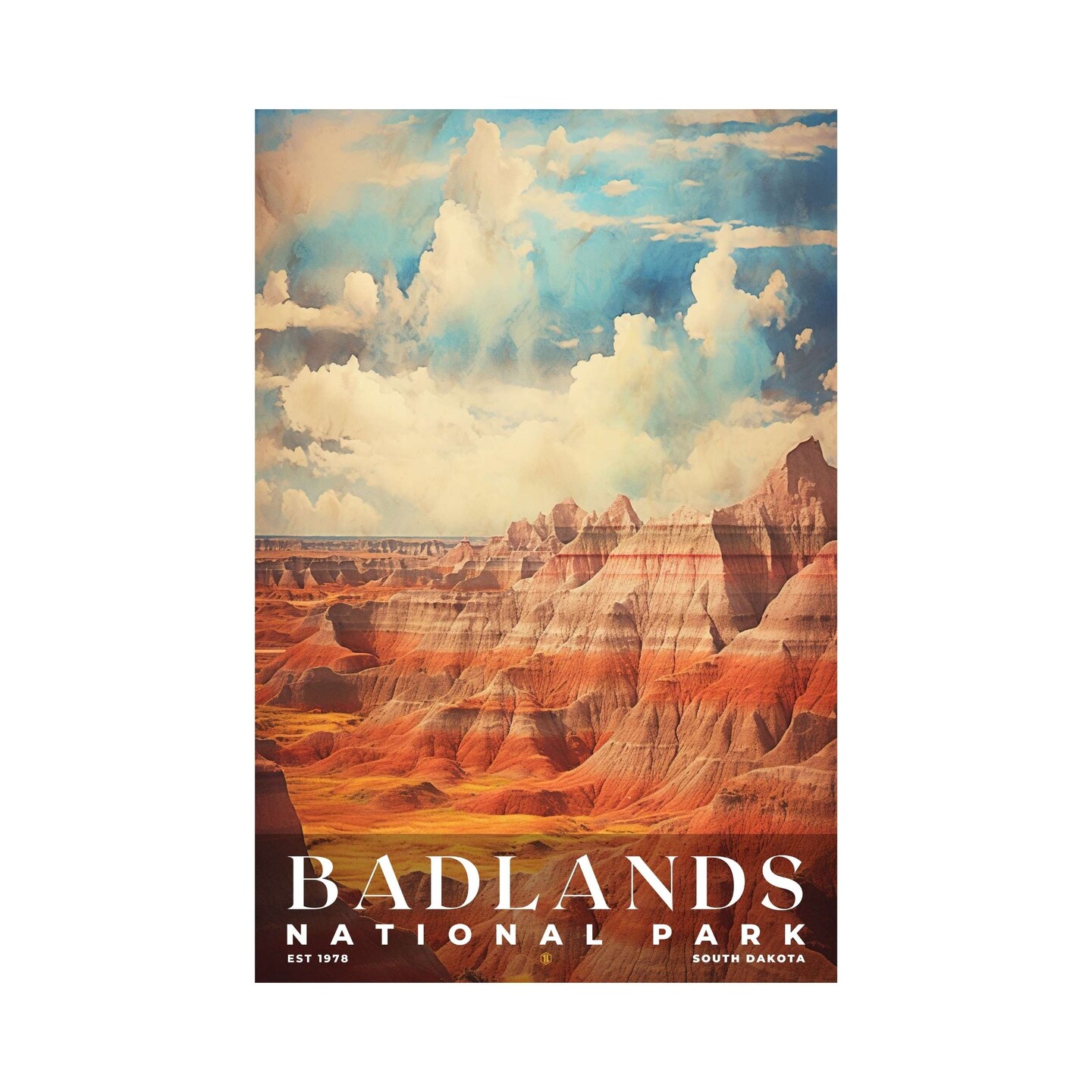 Badlands National Park Poster, Travel Art, Office Poster, Home Decor ...