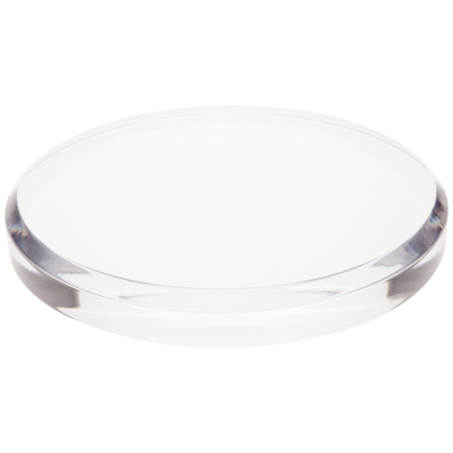 Plymor Clear Acrylic Beveled Round Display Base, 8" W x 8" D x 1" H ...