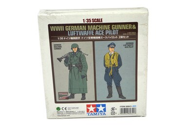 Tamiya 1/35 Tamiya German Gunner & Ace Pilot Figure Plastic Model Kit ...