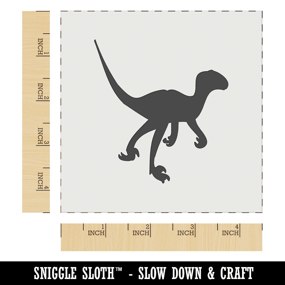 Velociraptor Dinosaur Solid Wall Cookie DIY Craft Reusable Stencil ...