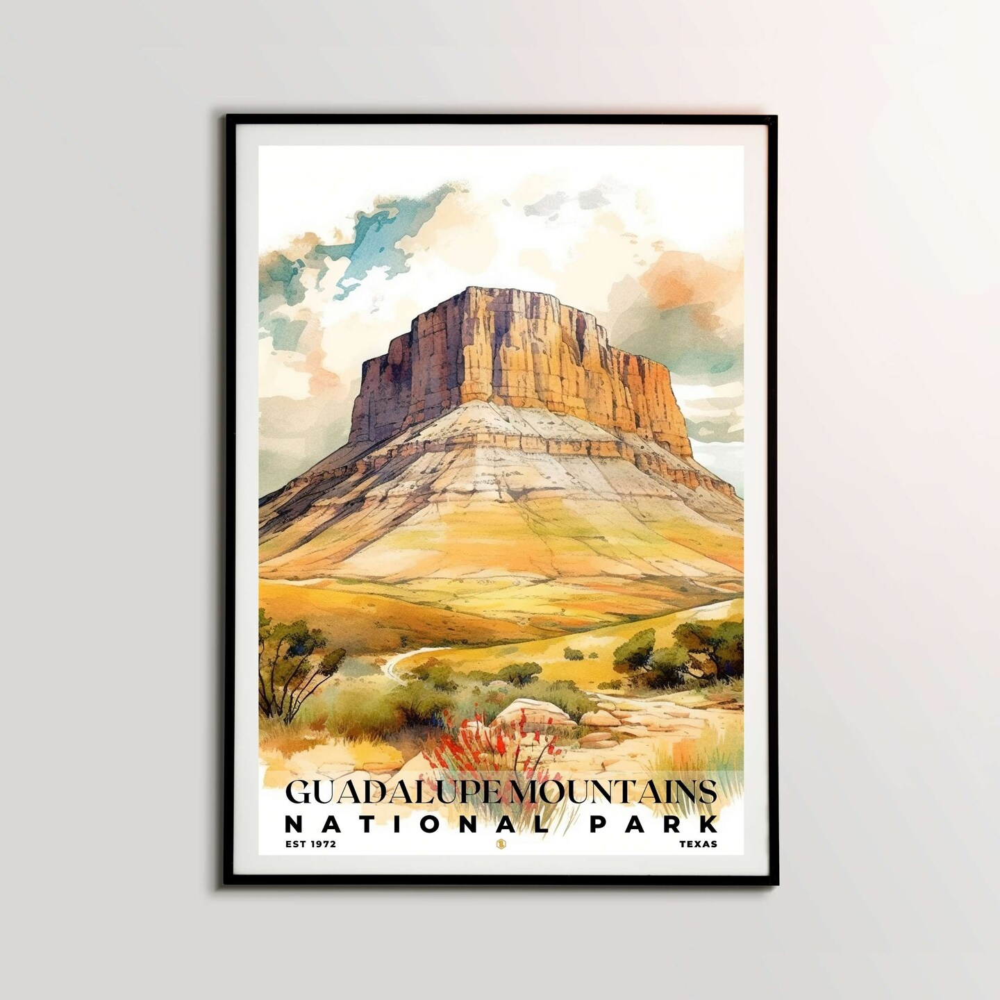 Guadalupe Mountains National Park Poster, Travel Art, Office Poster ...