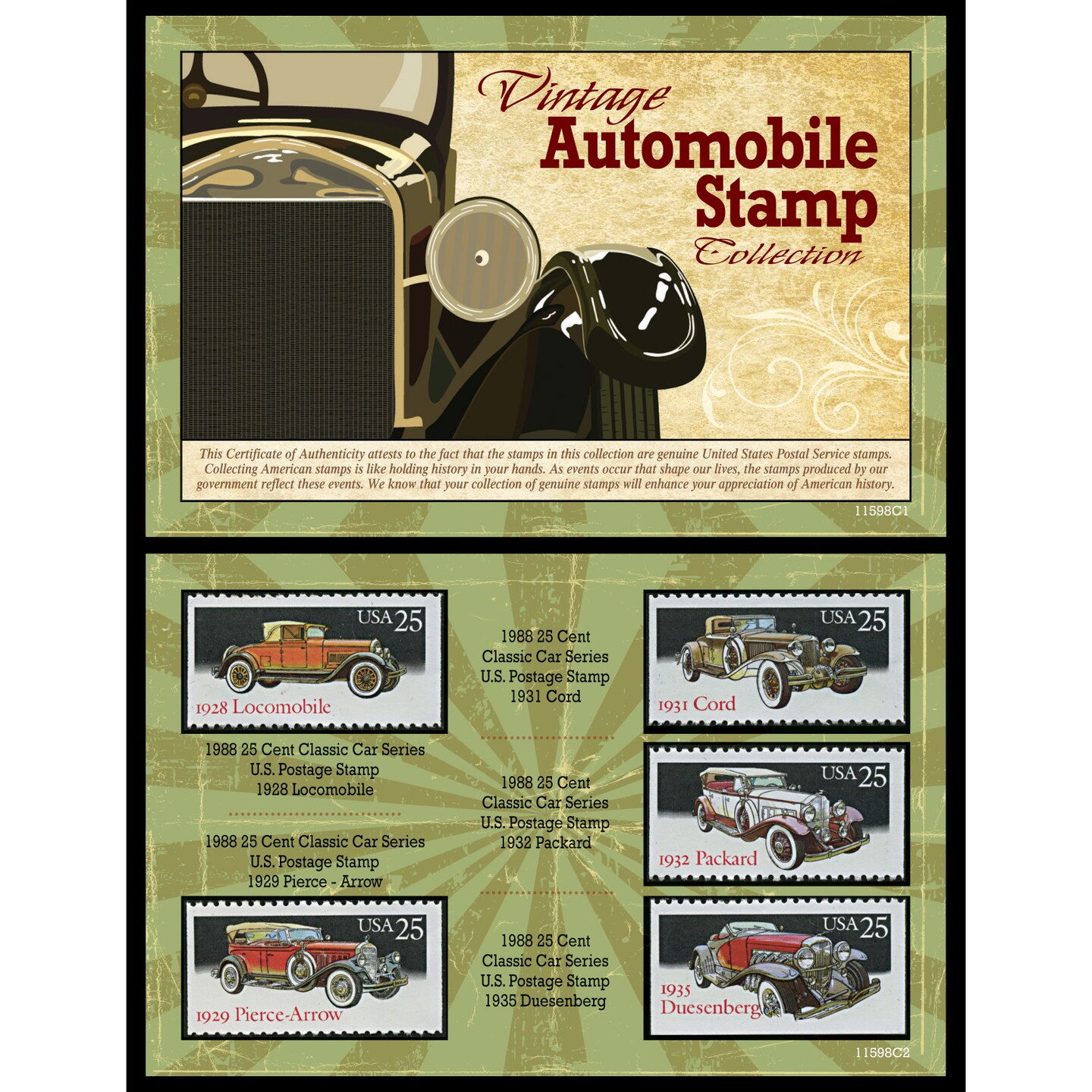 Vintage Automobile Stamp Collection | Michaels