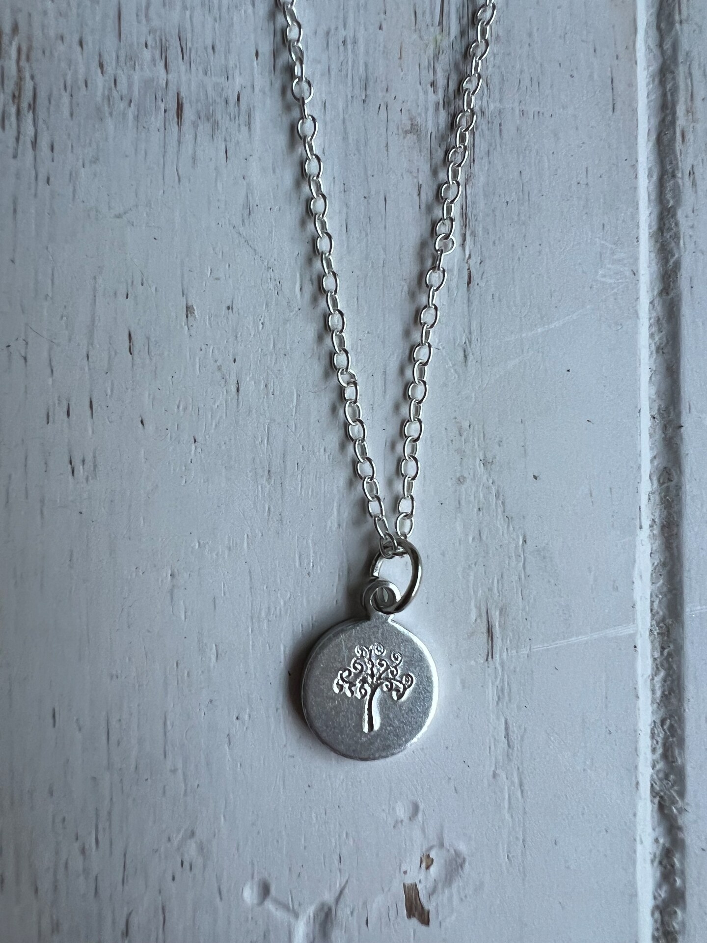 Handmade Personalized Stamped Custom Tree of Life Necklace Circle Coin ...