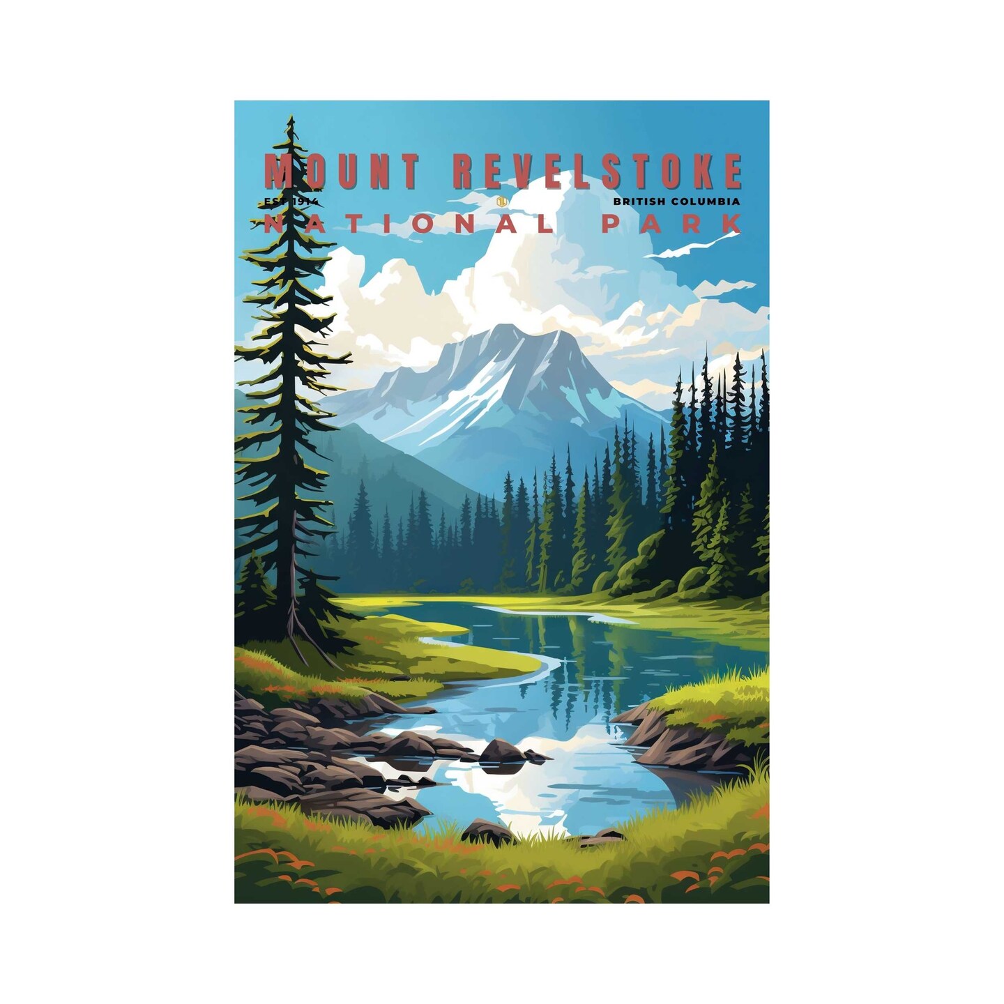 Mount Revelstoke National Park Poster, Travel Print, Office Poster ...