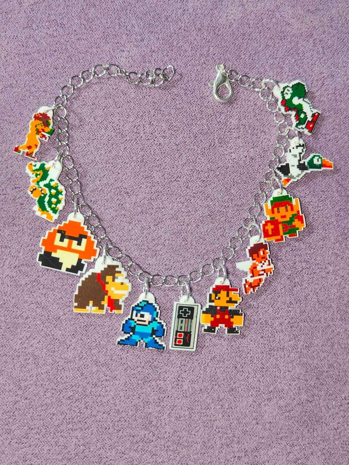 8 Bit Nintendo Charm Bracelet | MakerPlace by Michaels