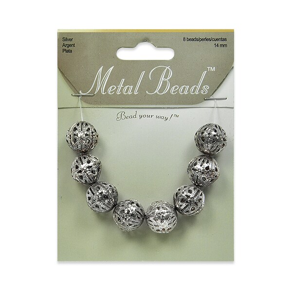 6 Packs of Filigree Metal Beads Pack of 8 | Michaels