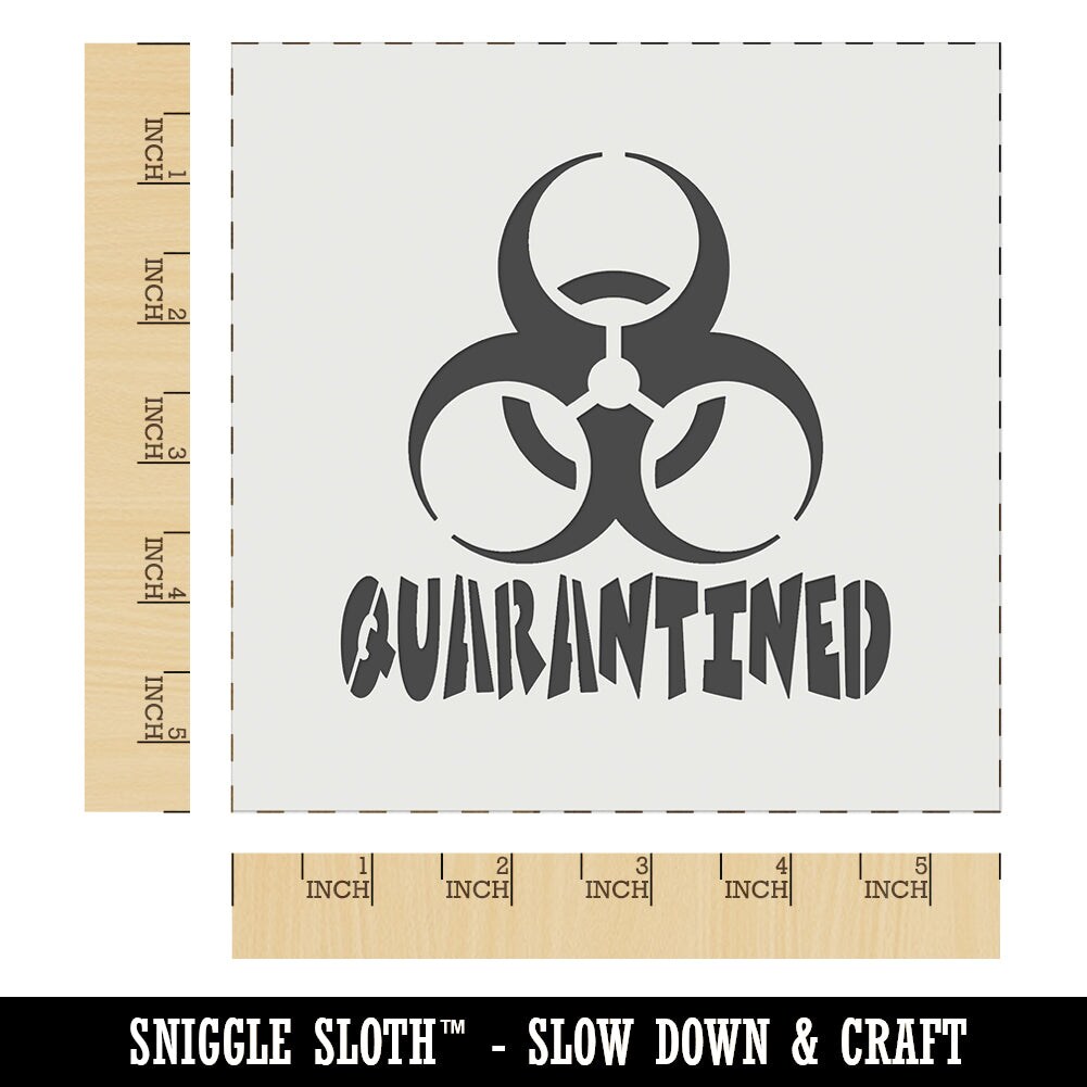 Quarantined Biohazard Symbol Wall Cookie DIY Craft Reusable Stencil ...
