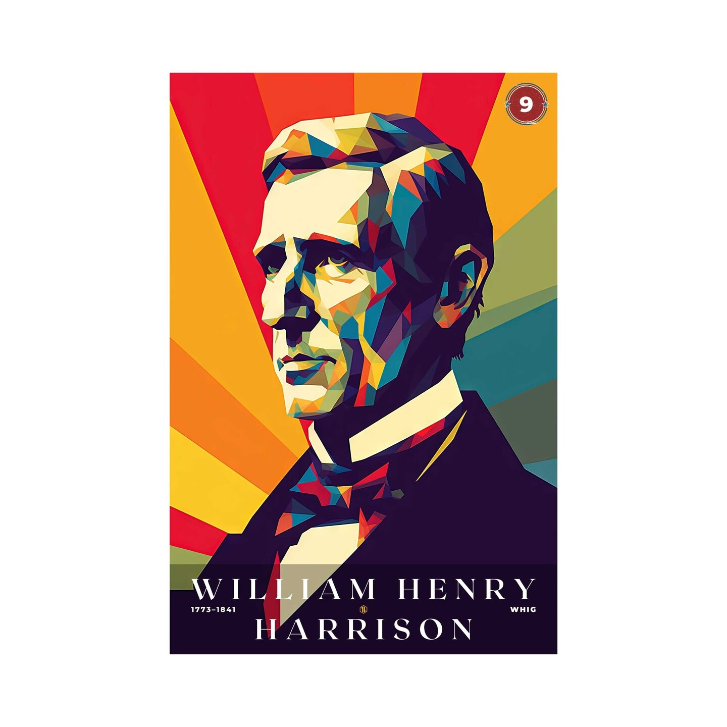 William Henry Harrison Poster, US President Print, Office Poster, Home ...