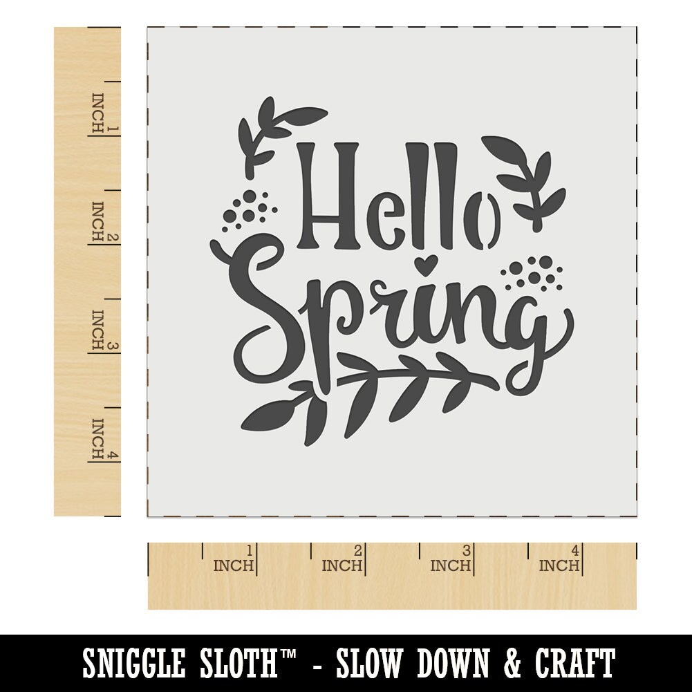 Hello Spring Floral Wall Cookie DIY Craft Reusable Stencil | Michaels