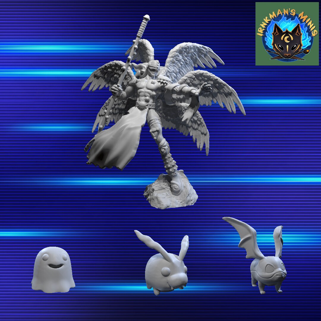 Angemon Line (4) from Irnkman Minis. Total heights apx. 13mm - 80mm ...