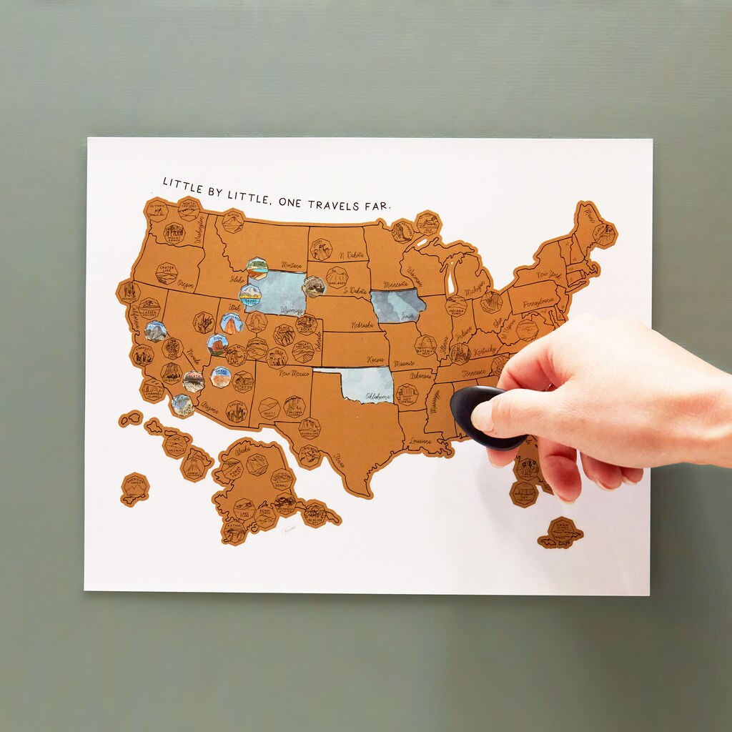 Personalized Scratch Your Travels National Parks USA Map | MakerPlace ...
