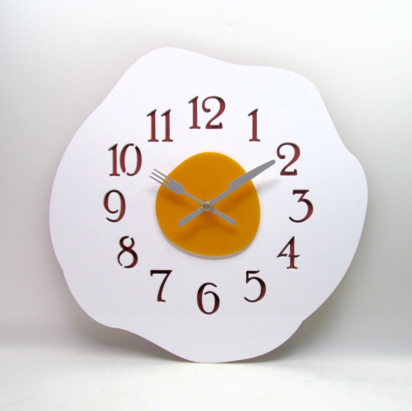 Egg Clock, New, Handmade, Fried Egg, kitchen clock, food, dining room ...